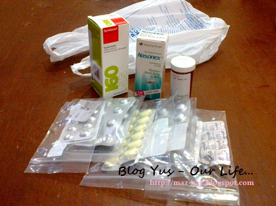 Banyaknya ubat nak kena ambil!!! | ~Blog Yus - Our Life~