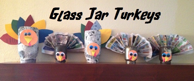 Brainstorm in Bloom: Glass Jar Turkeys (Single Stem)