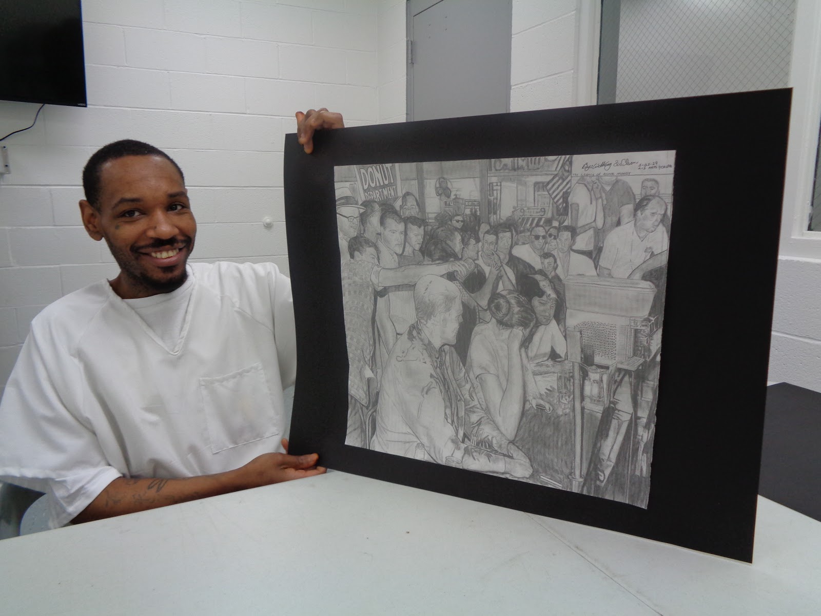 Roscoe Reporting : Incarcerated man draws iconic photo of Anne Moody at ...