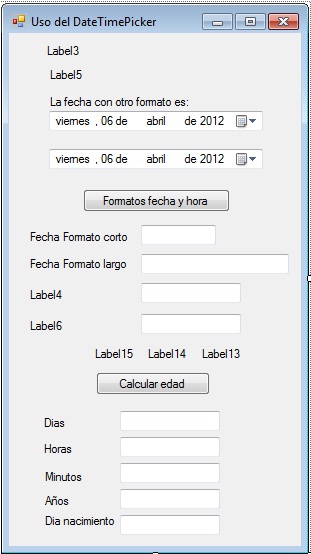 dateTimePicker en VB - PROGRAMACION