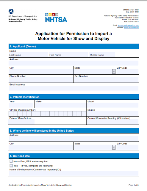 Show Or Display: Vehicle Application