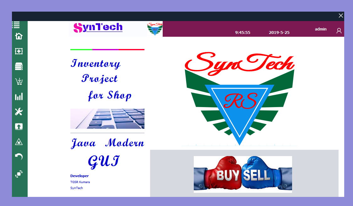SynTech: Inventory Control System with modern GUI