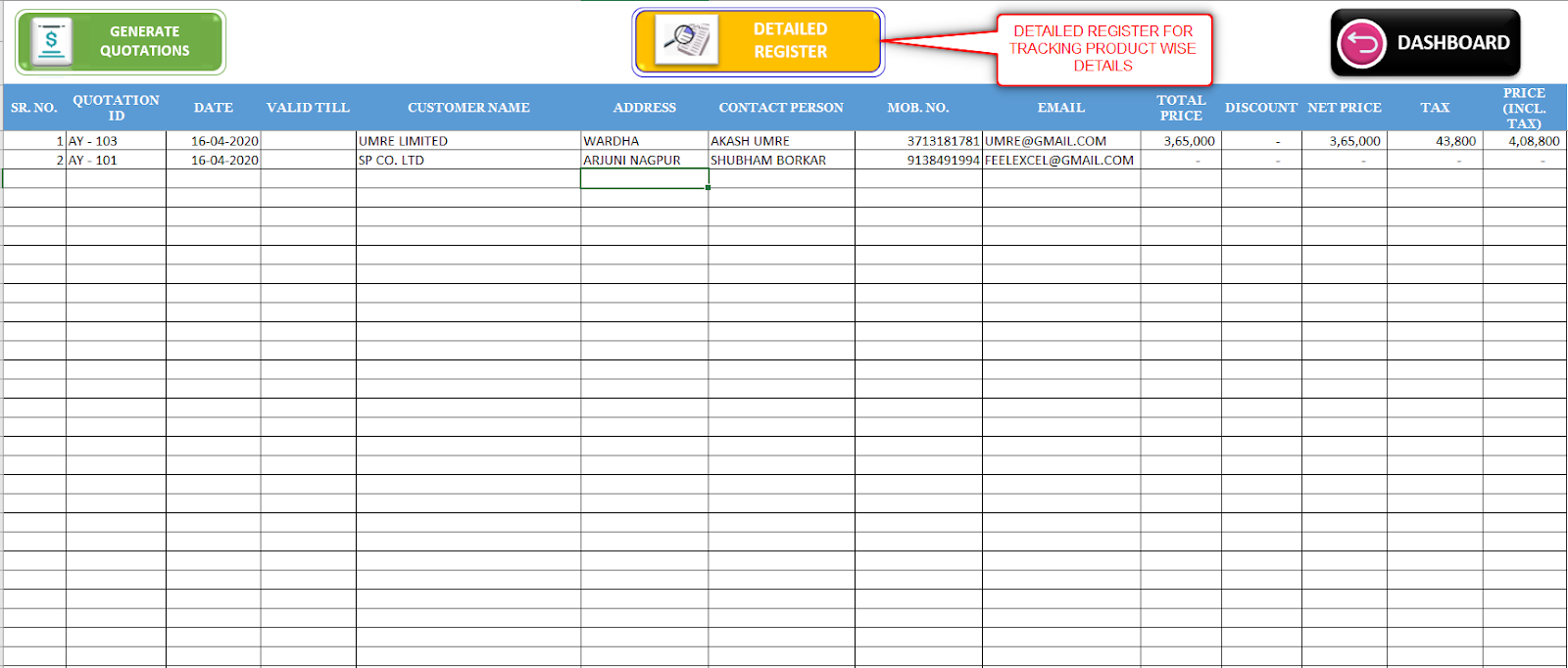 The Functions in Microsoft Excel: QUOTATION MAKER / PROFORMA INVOICE ...