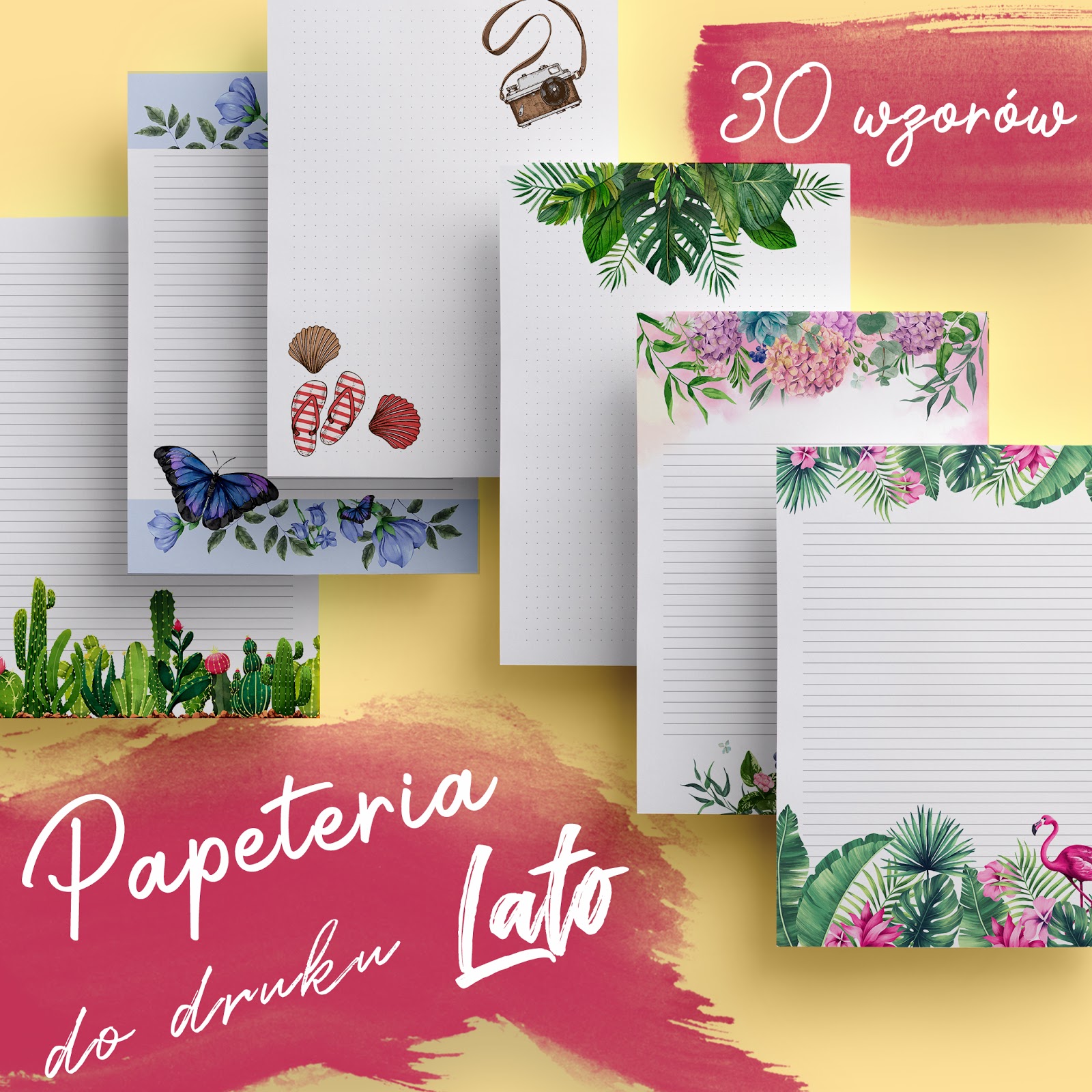 Darmowa PAPETERIA do druku!- LATO - Notes - do pobrania - Planery ...