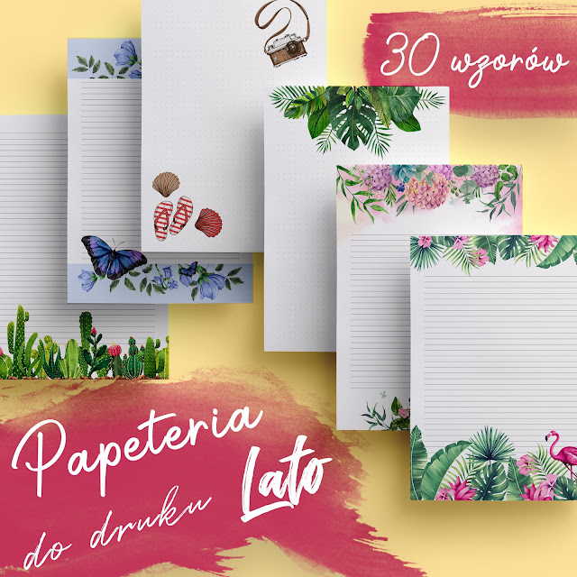 Darmowa PAPETERIA do druku!- LATO - Notes - do pobrania - Planery ...
