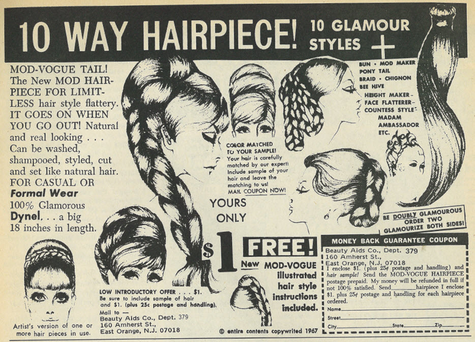 19 Vintage Ads for Fashion Wigs and Hairpieces From the 1960s and '70s ...