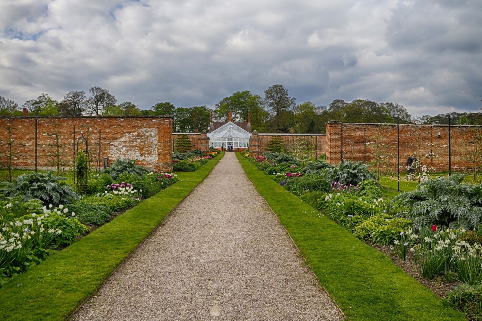 JibberJabberUK: Walled Kitchen Garden at Clumber Park in April
