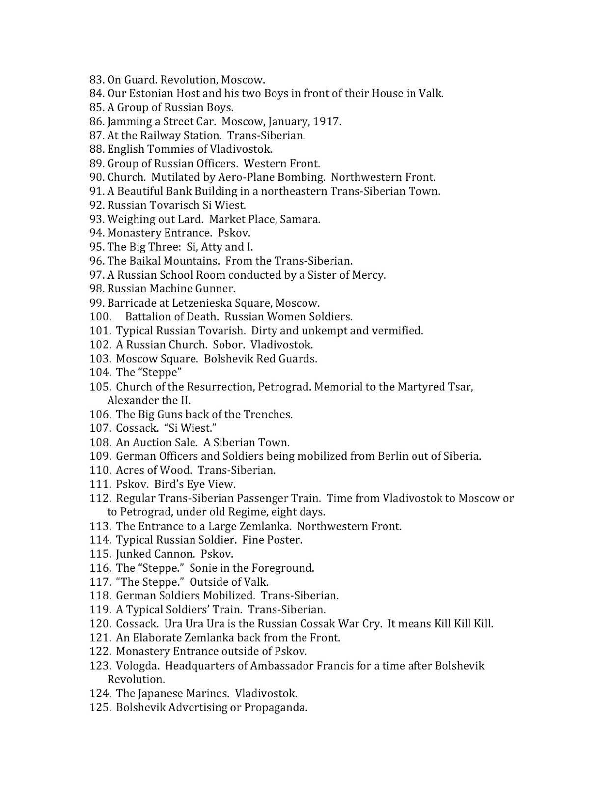 The Photo Palace: WWI and Russian Revolution photos found