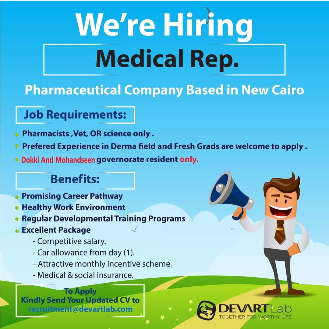Medical Representative For Devart Lab - Hire Me Now