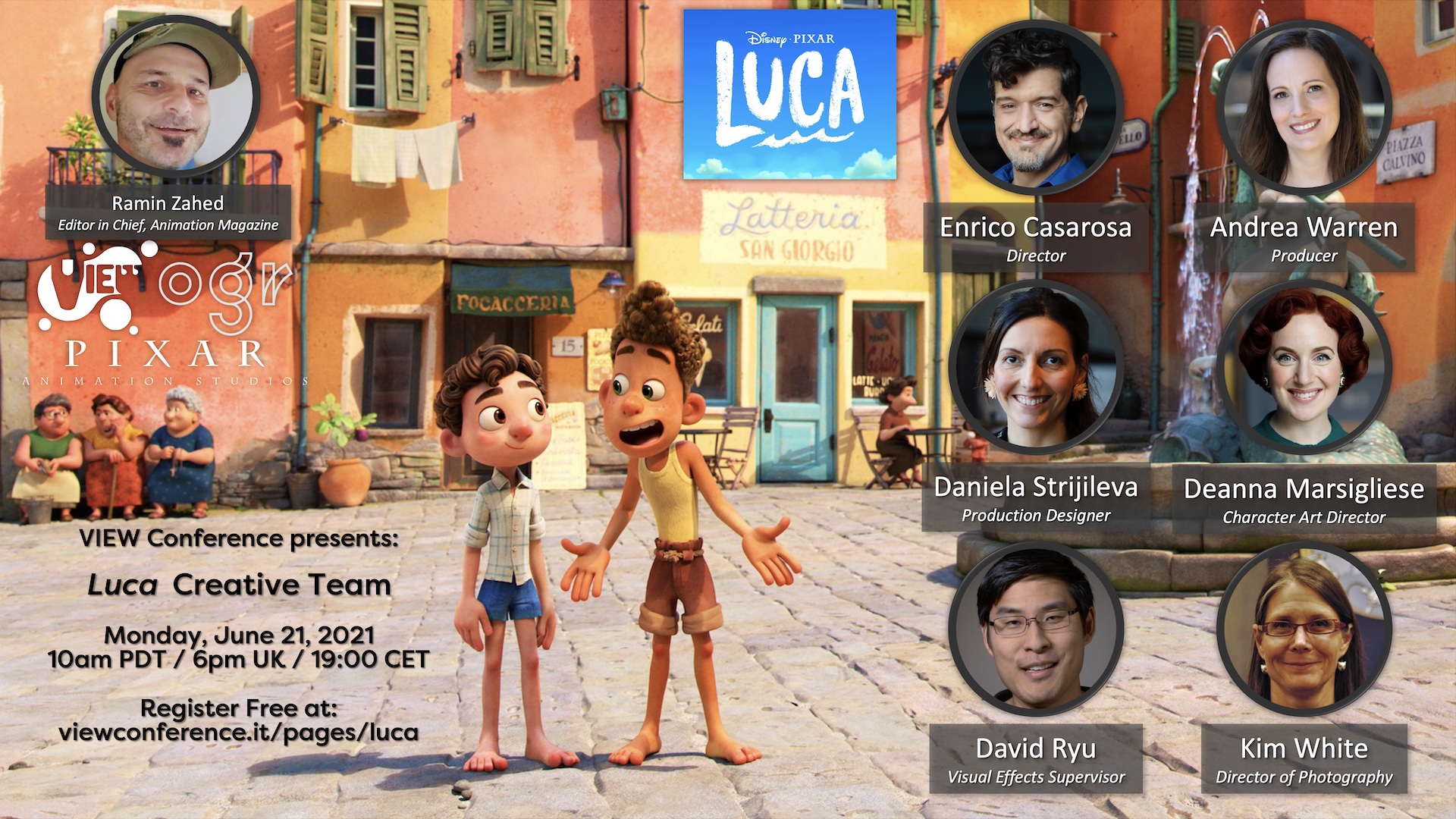 Conoce al director y equipo creativo de Luca - Disney PIXAR en VIEW ...