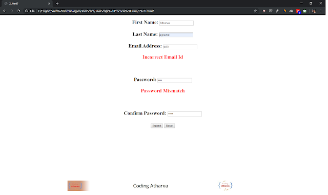 8 Create Form that collects the first name, last name, email, user id ...