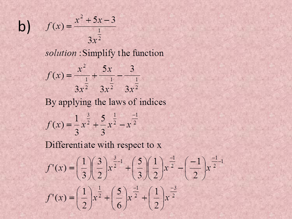 Math12: Chapter 2- Differentiation