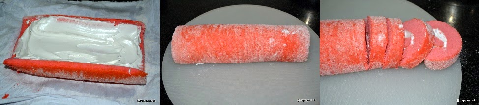 Pink Velvet Roulade | Pink Roll Cake | Happy's Cook