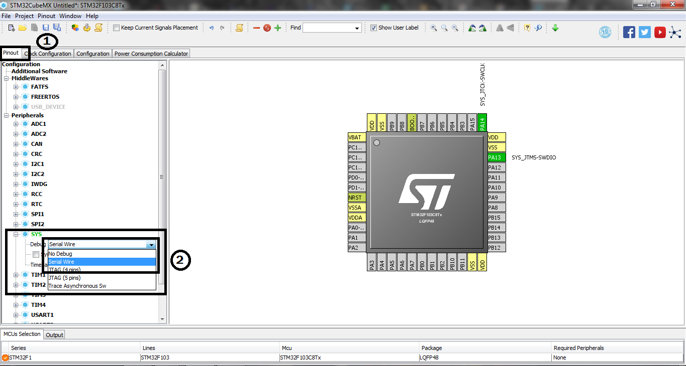 EmbedIOThings: How to program STM32 F1 using STM32CubeMx and Keil ...