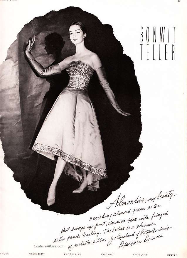 Couture Allure Vintage Fashion Jo Copeland Evening Dress 1958 Couture Allure Vintage Fashion Jo Copeland Evening Dress 1958