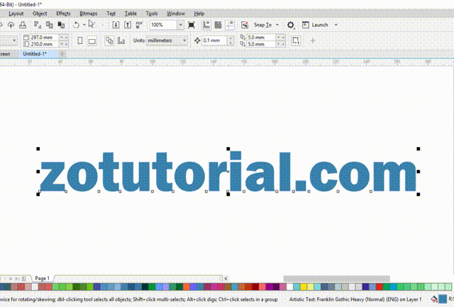 Membuat Emboss Efek Tulisan Timbul di CorelDraw Terbaru - zotutorial
