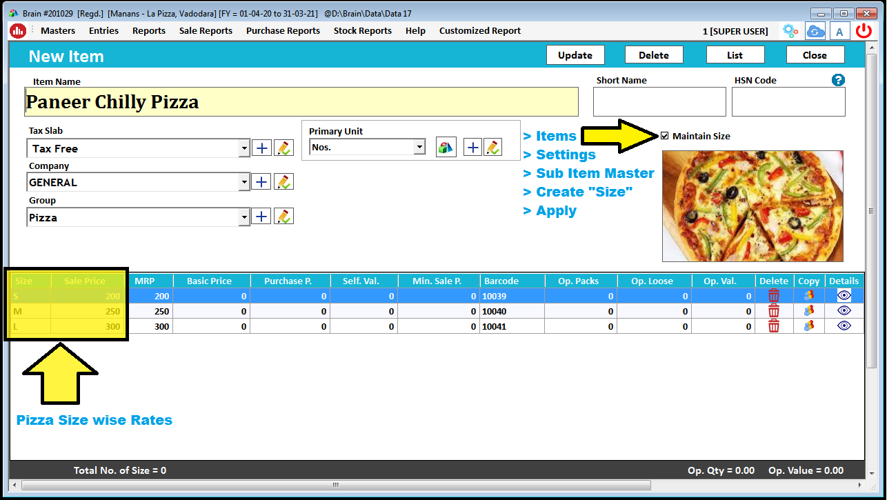 Pizza Touch POS Software ~ Billing Software Guru