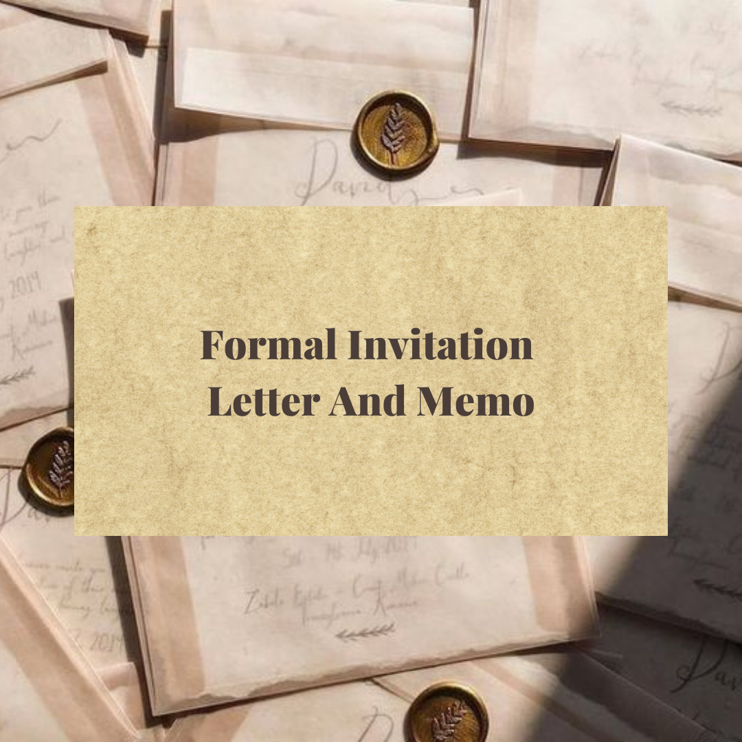 Formal Invitation Letter And Memo - Flower