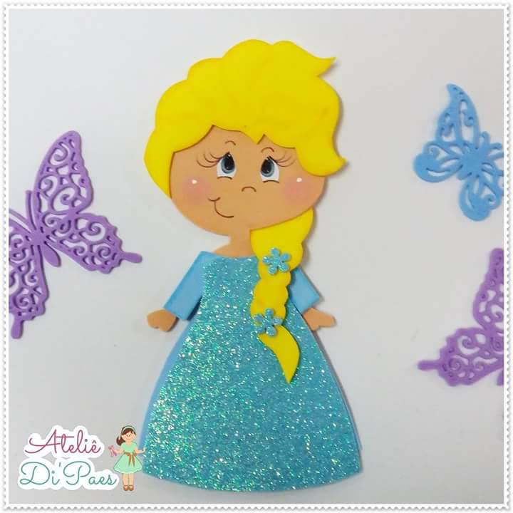 Artesanato Mãos Abençoadas 1: Princesa Elsa e Anna de Frozen em Eva com ...