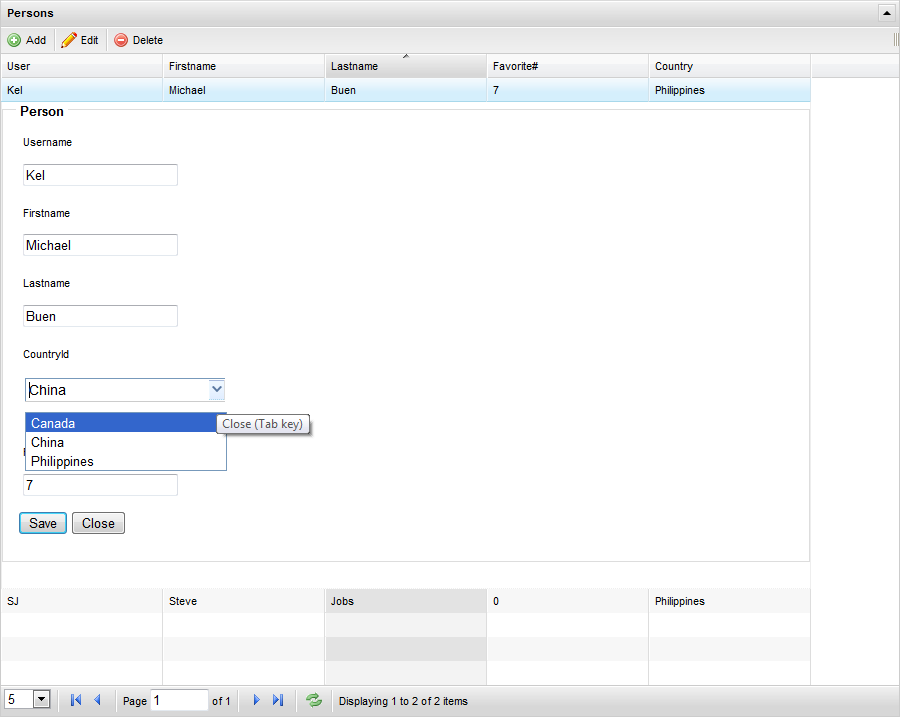 Class Programmer Ienablemuch Flexigrid Crudinline Form With Aspnet Mvc