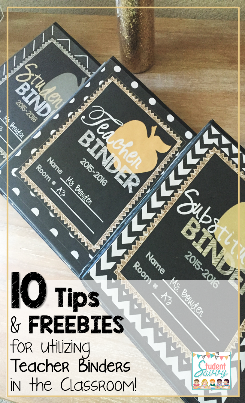 StudentSavvy: Teacher Binder - Tips & Free Resources! StudentSavvy: Teacher Binder - Tips & Free Resources!