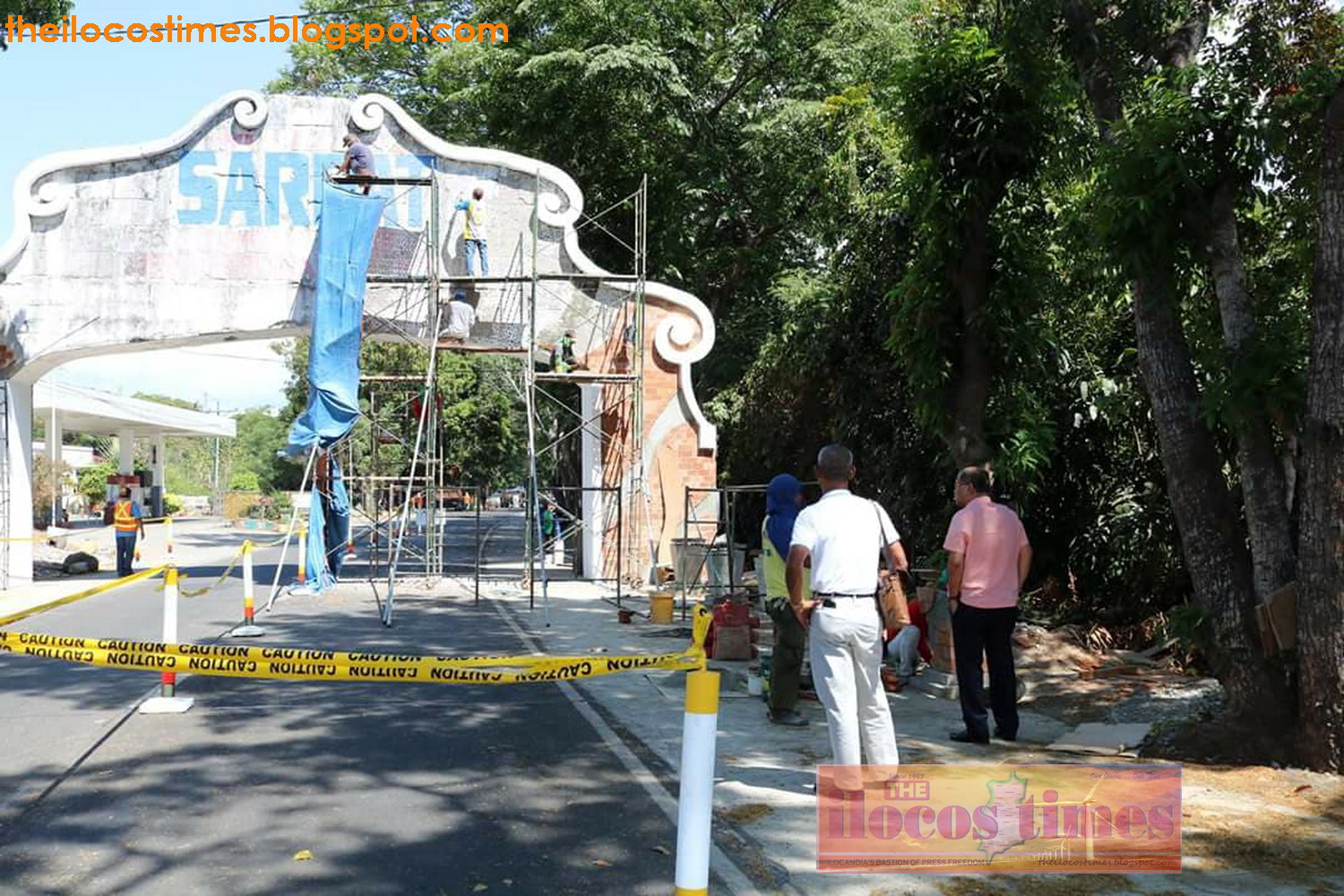 Sarrat spruces up welcome arch