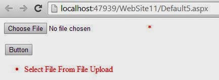 How to validate fileupload control in asp.net also choose selected format
