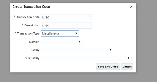 HSRoracentre: Bank statement transaction codes in oracle cloud
