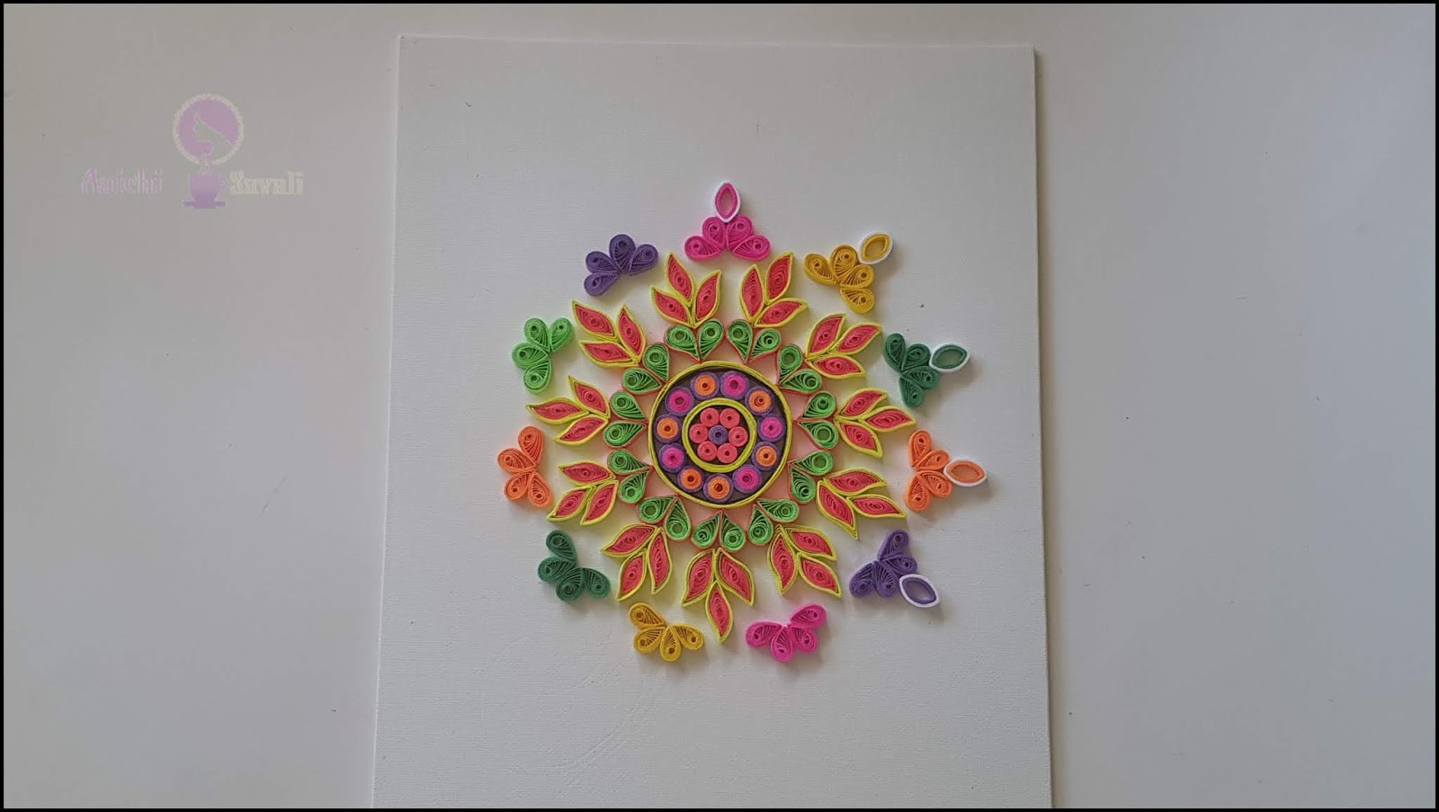 Handmade Paper Quilling Mandala Design - Aaichi Savali