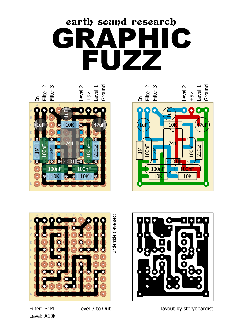 Perf and PCB Effects Layouts: ESR Graphic Fuzz