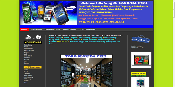 Florida Cell Toko Online Penipu 100% - By PolisiOnline.com