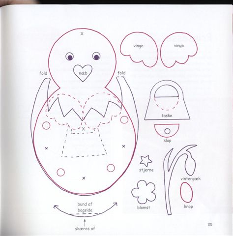 Moldes para hacer un pollito de foami - Imagui