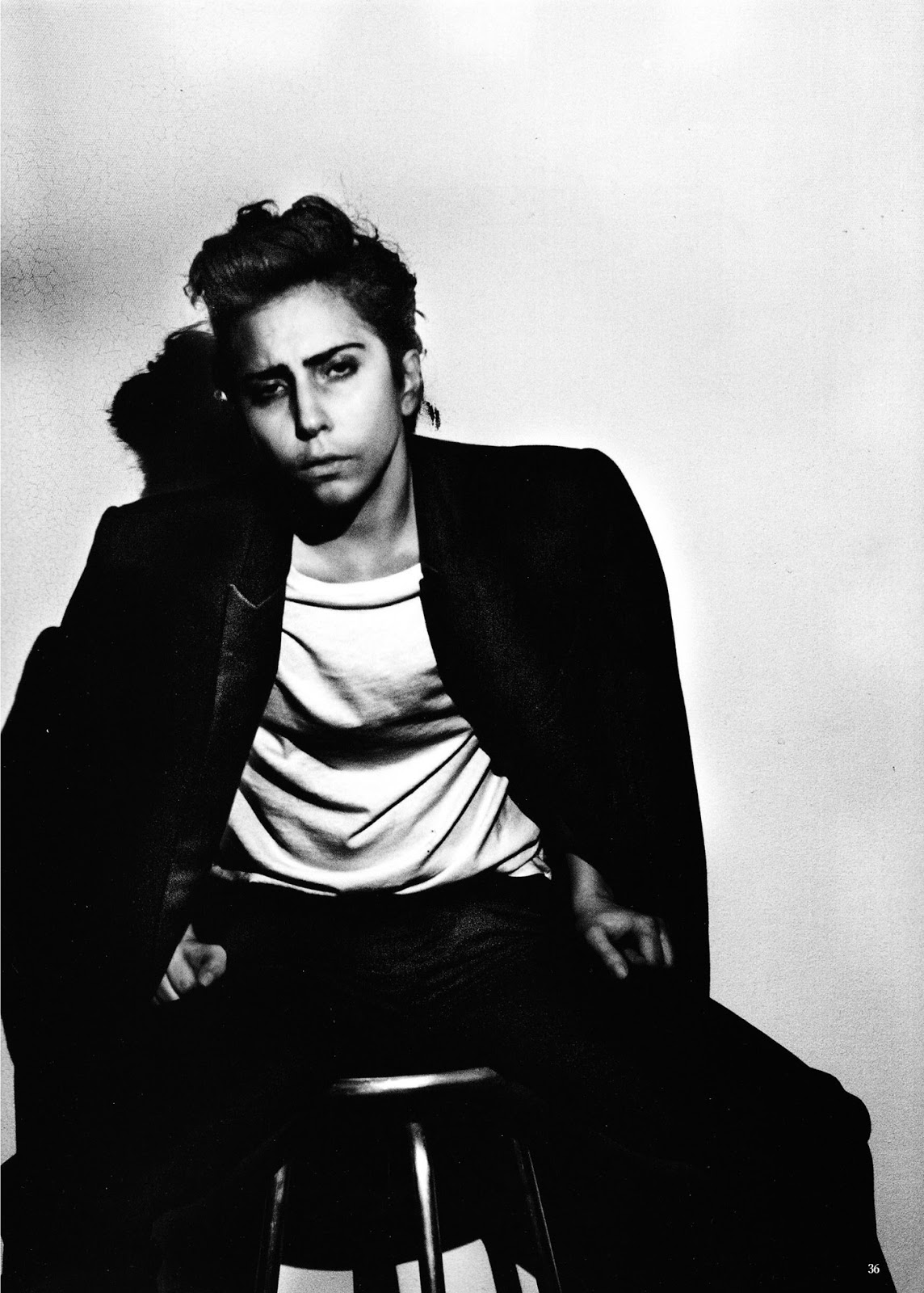 Lady Gaga Poses as Jo Calderone for Vogue Hommes Japan - Little ...