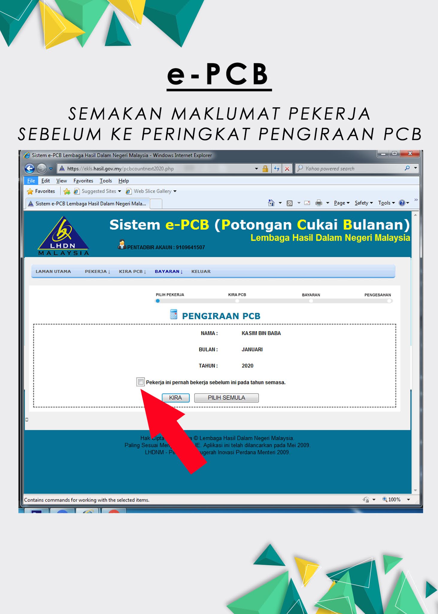 Masalah Berkaitan ePCB : Maklumat Pengiraan PCB Bagi Bulan-Bulan ...