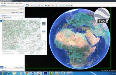 Download topographic maps using google earth