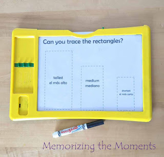 Memorizing the Moments: Tot School Rectangle Activities