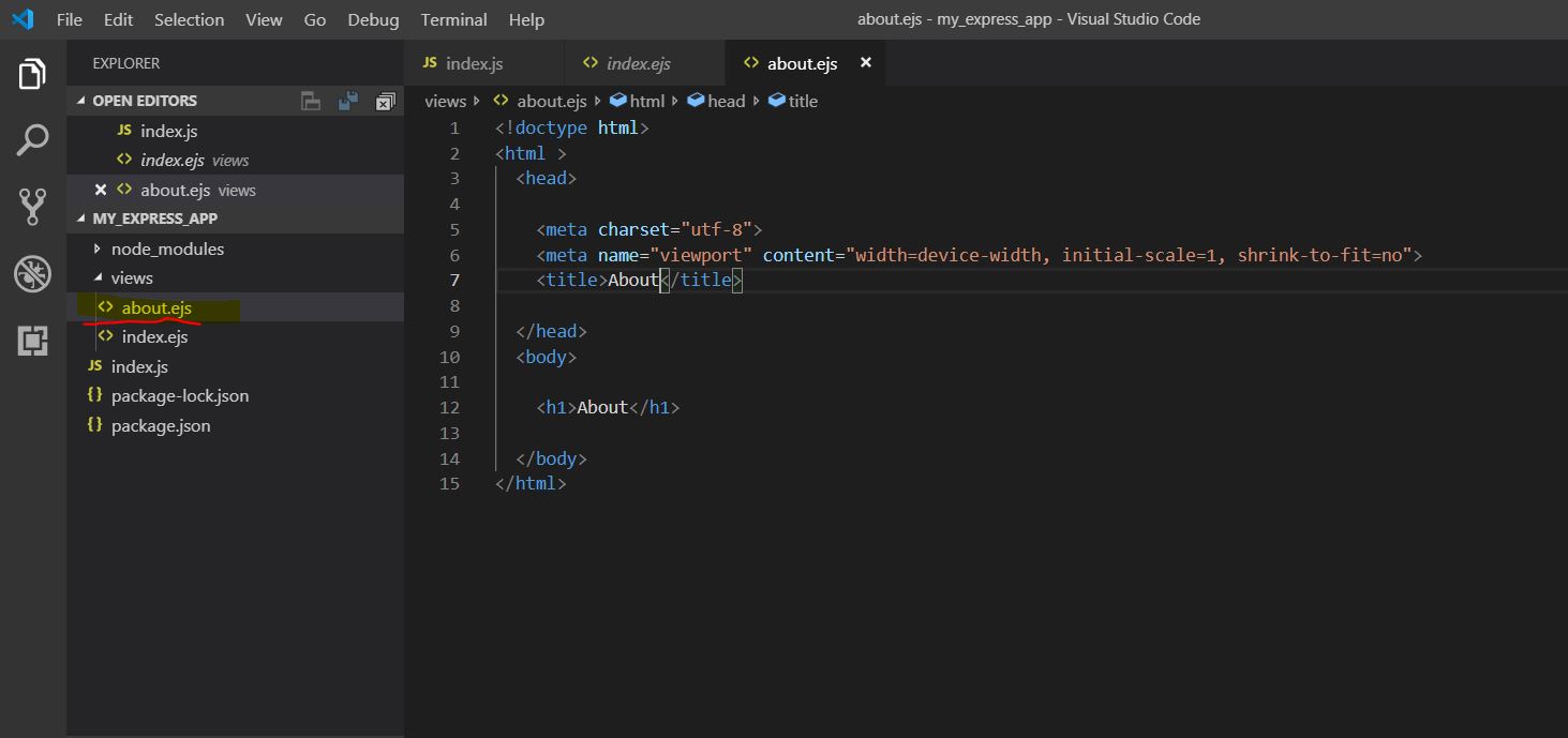 ตัวอย่างการพัฒนา Web Application ด้วย NodeJS + Express ( ใช้ EJS เป็น ...
