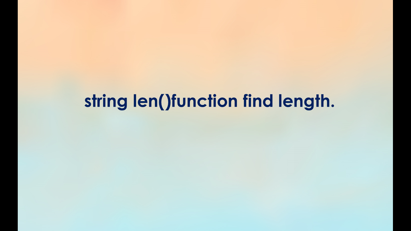 String Lenfunction Find Length Cprograms