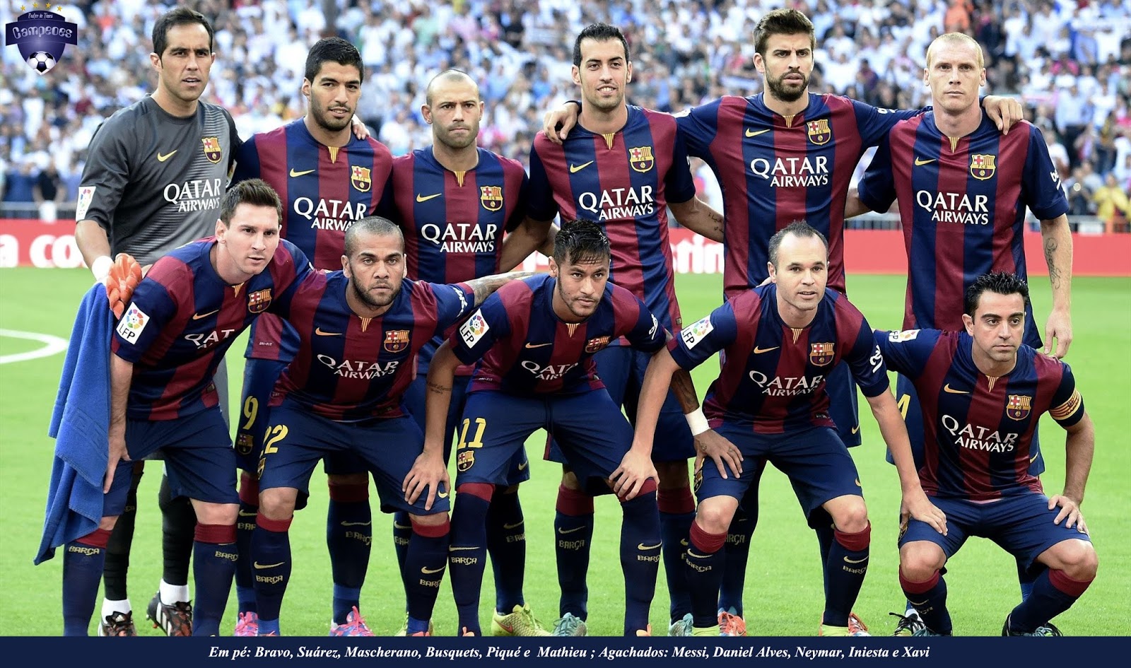 Times Campeões: Barcelona Campeão Espanhol 2015