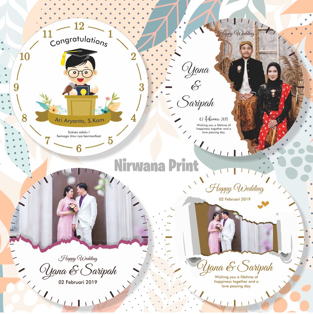 Katalog Jam Dinding Bulat Untuk Kado Ulang Tahun, Wisuda, atau ...