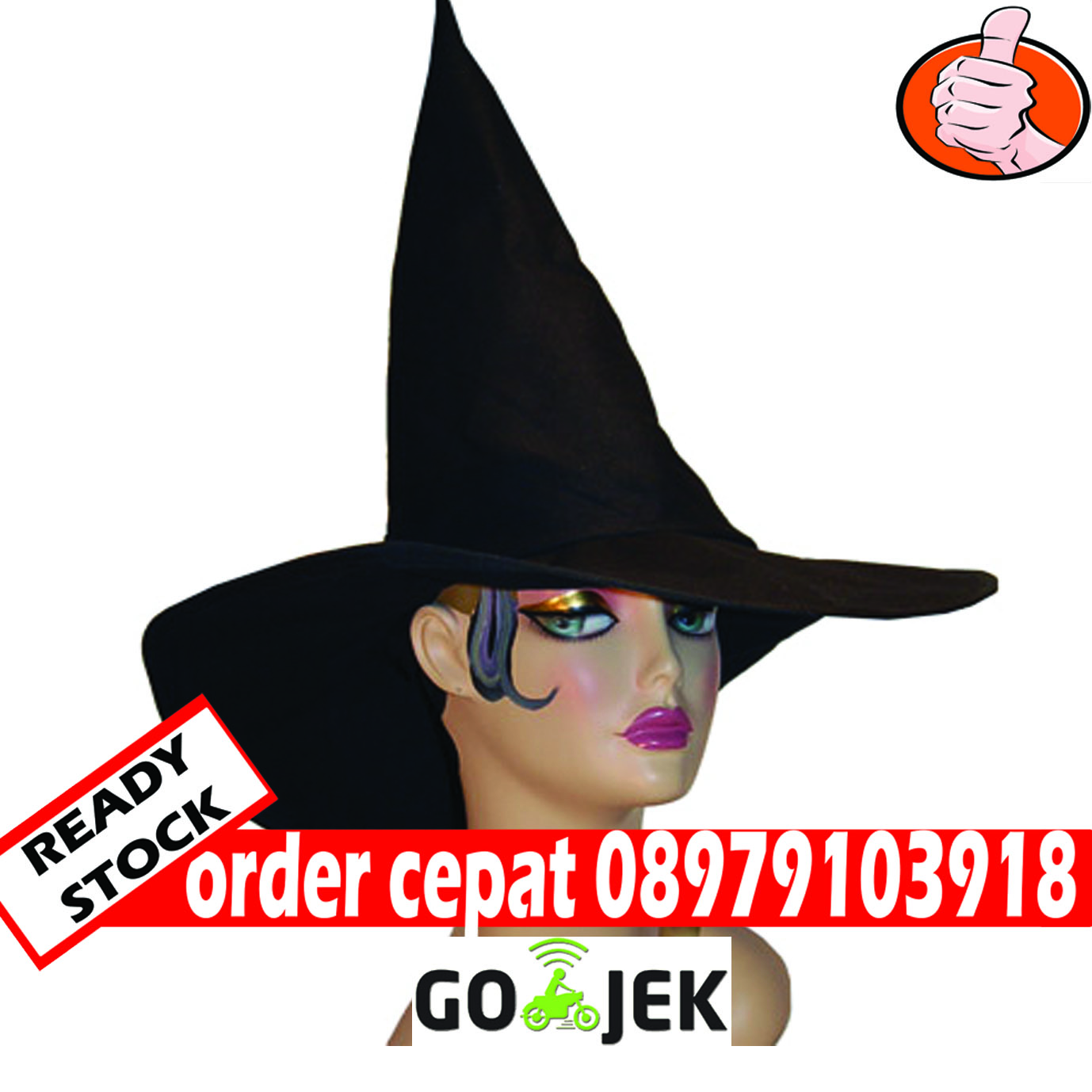 JUAL TOPI PENYIHIR WITCH HAT TOPI SIHIR TOPI HALLOWEEN KOSTUM HALLOWEEN ...