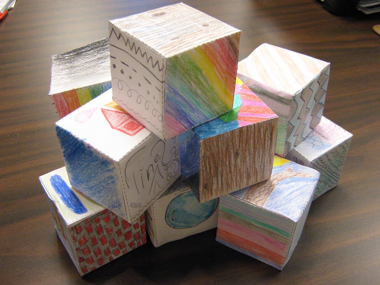 Art in the Middle...school: Elements of Art Cubes