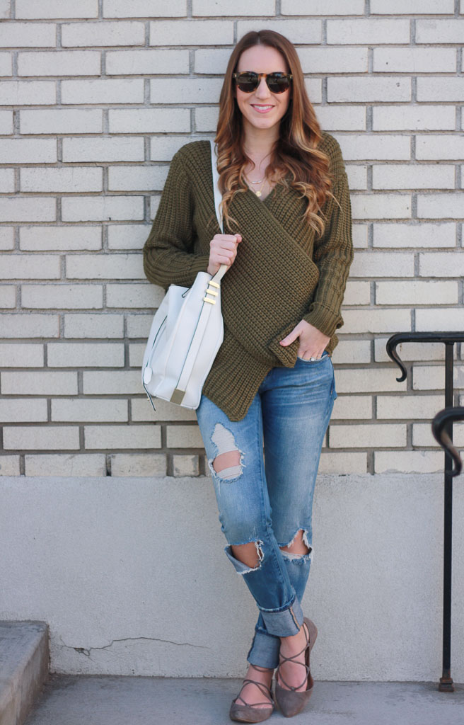 Cross Front Sweater + #WIWT Link Up - Twenties Girl Style