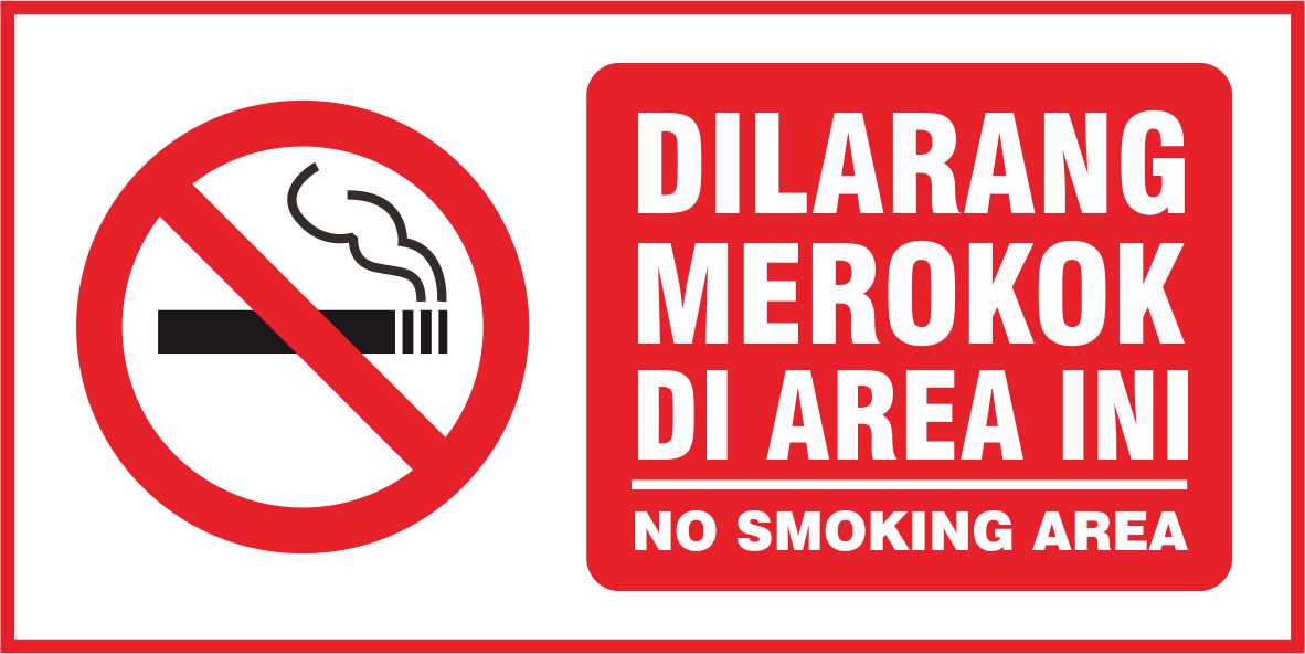 Template Banner Dilarang Merokok CDR - Mas Vian