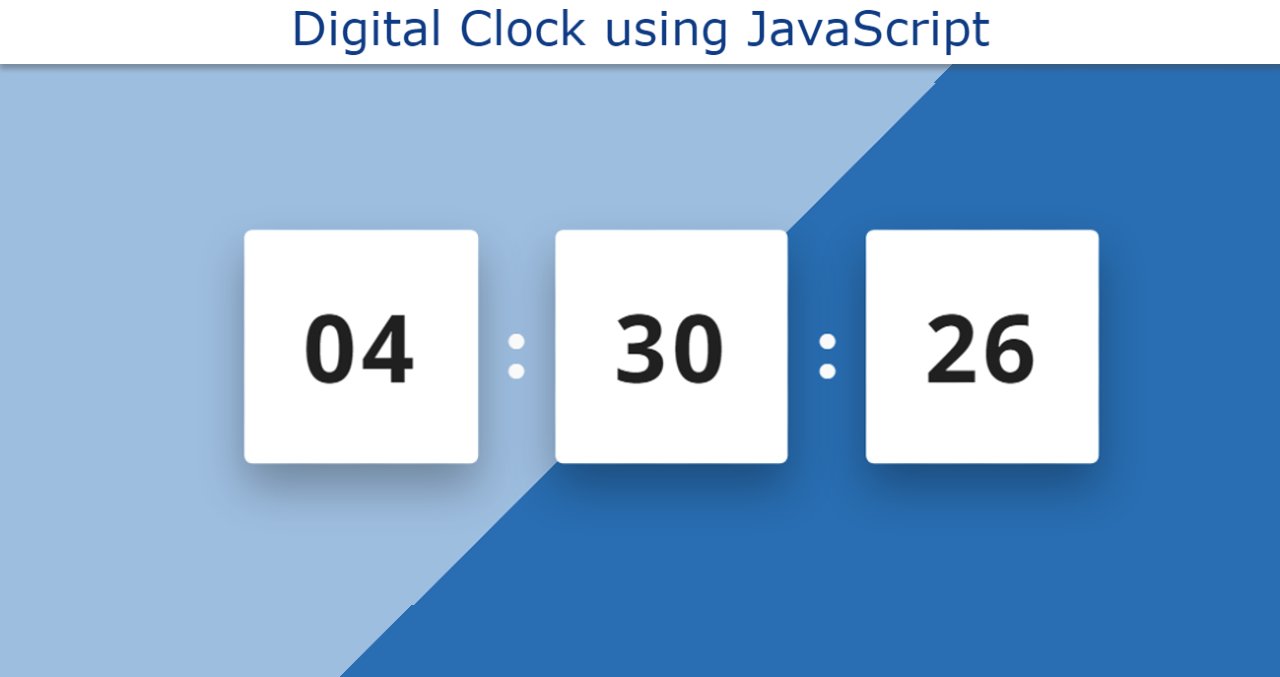 Digital Clock Using Javascript And Css Tutorial Code