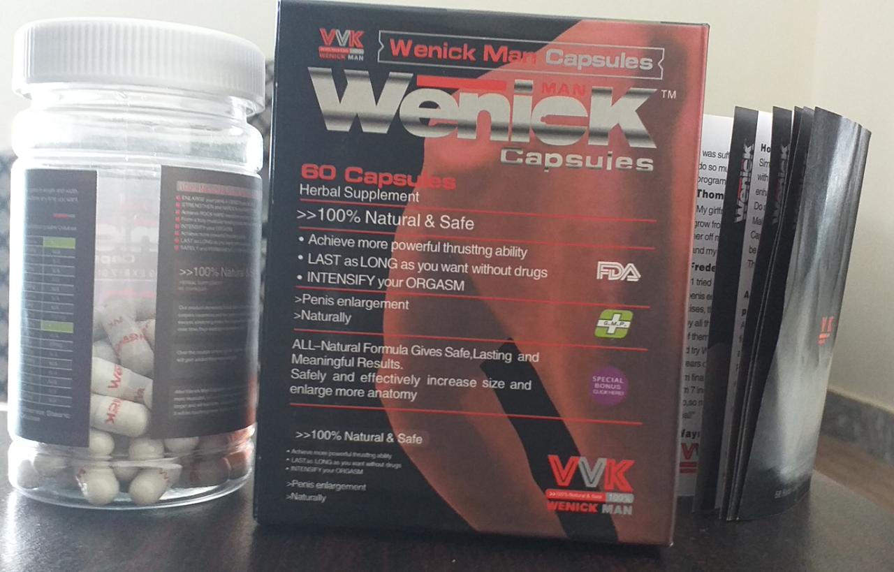 Wenick Man Capsule Price in Pakistan - The Natural Testosterone Booster ...