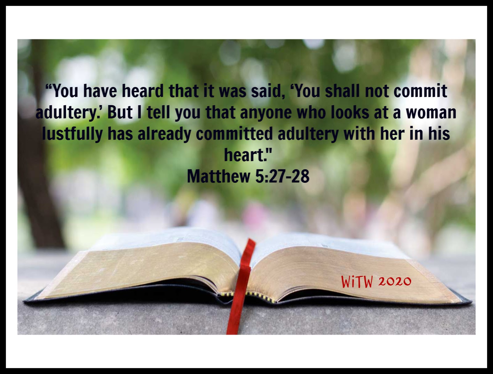 Walking In Wisdom Scripture Saturday Matthew 5 27 28 Week 14
