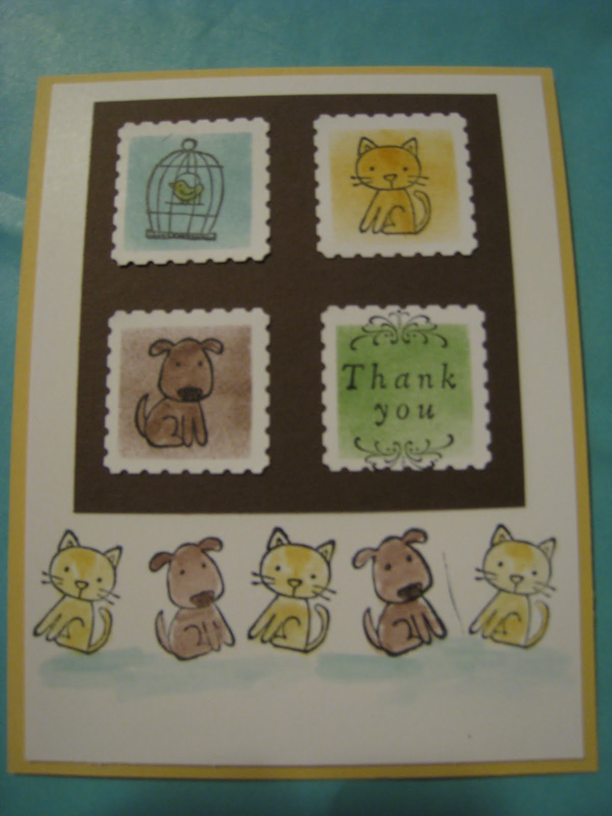 Maria's Paper Gift Exchange: New postage stamp technique