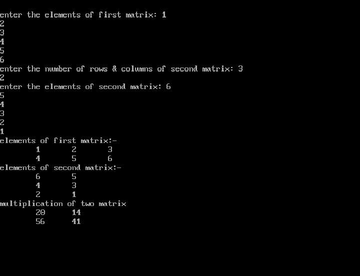 C program to multiply two 2-D Matrix and print resultant Matrix ...