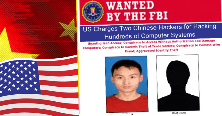 US Charges Two Chinese Hackers for Hacking into Hundreds of Computer